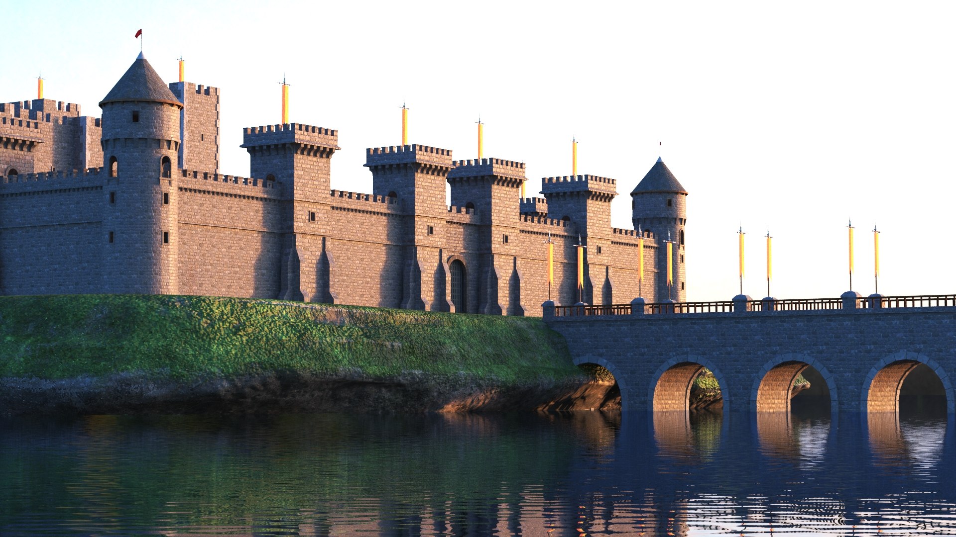 3D Real Castle Scene Model - TurboSquid 1454518