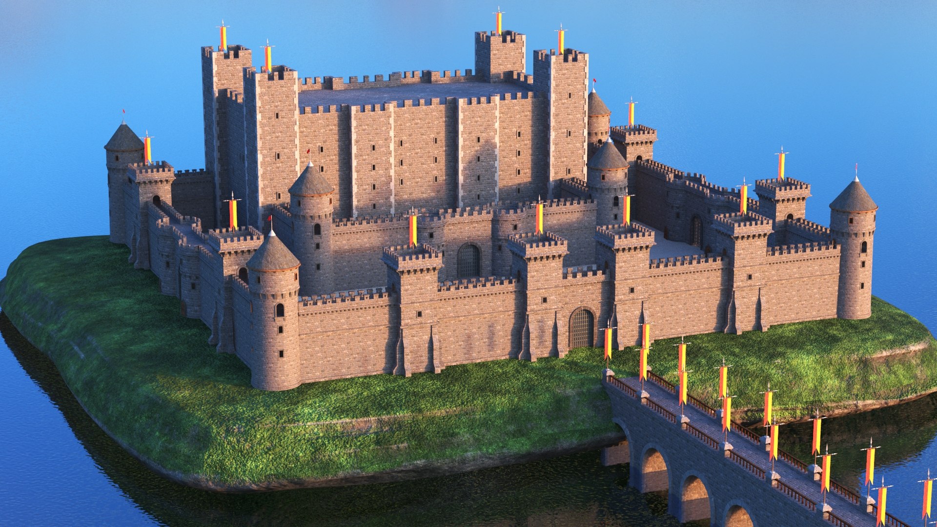 3D Real Castle Scene Model - TurboSquid 1454518