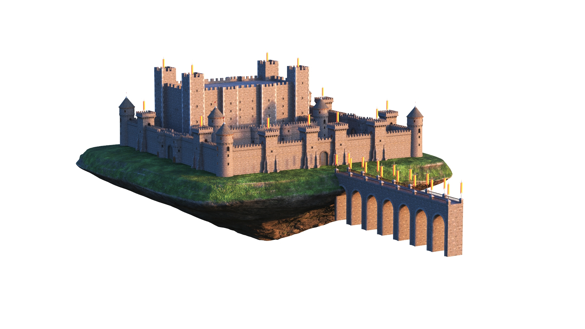 3D Real Castle Scene Model - TurboSquid 1454518