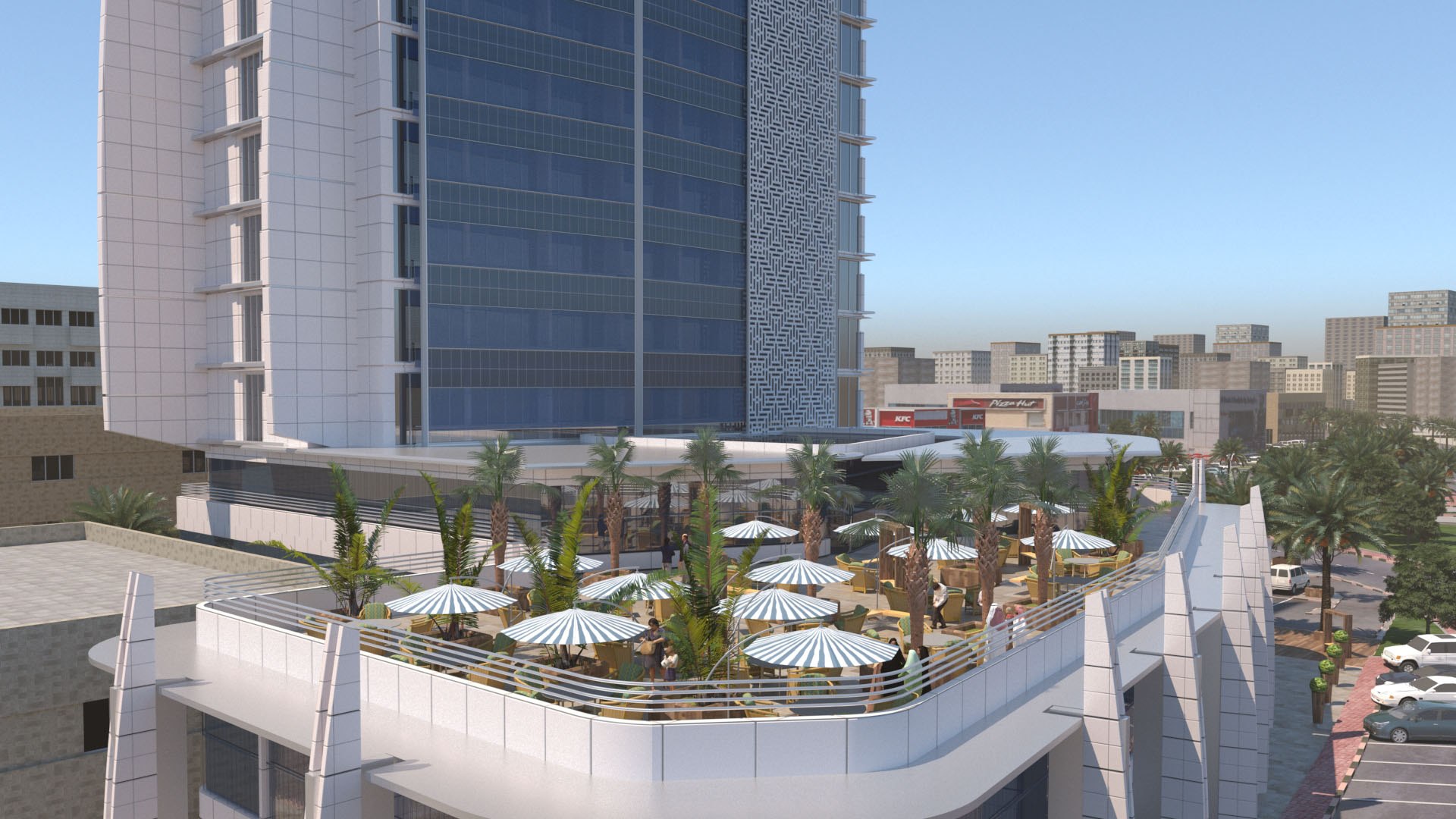 3D Hotel Tower Model - TurboSquid 1334733