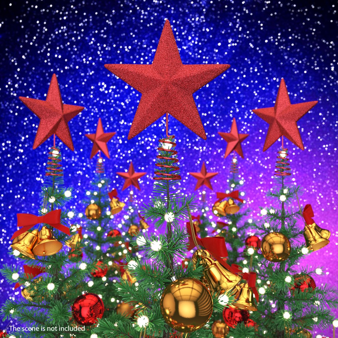 Red star tree topper 3D model - TurboSquid 1456860
