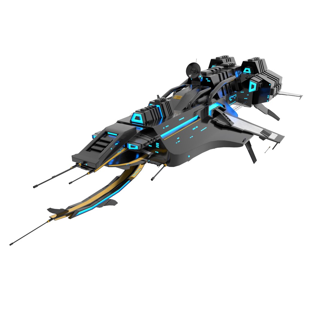 Space Star Ship Scifi 3D Model - TurboSquid 2036861