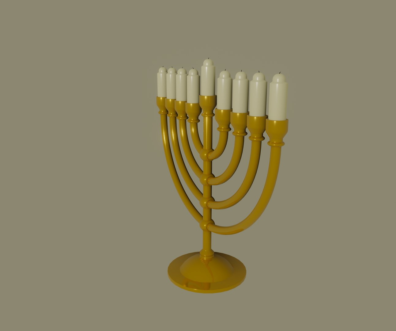 Menorah Candles Model - TurboSquid 1664607