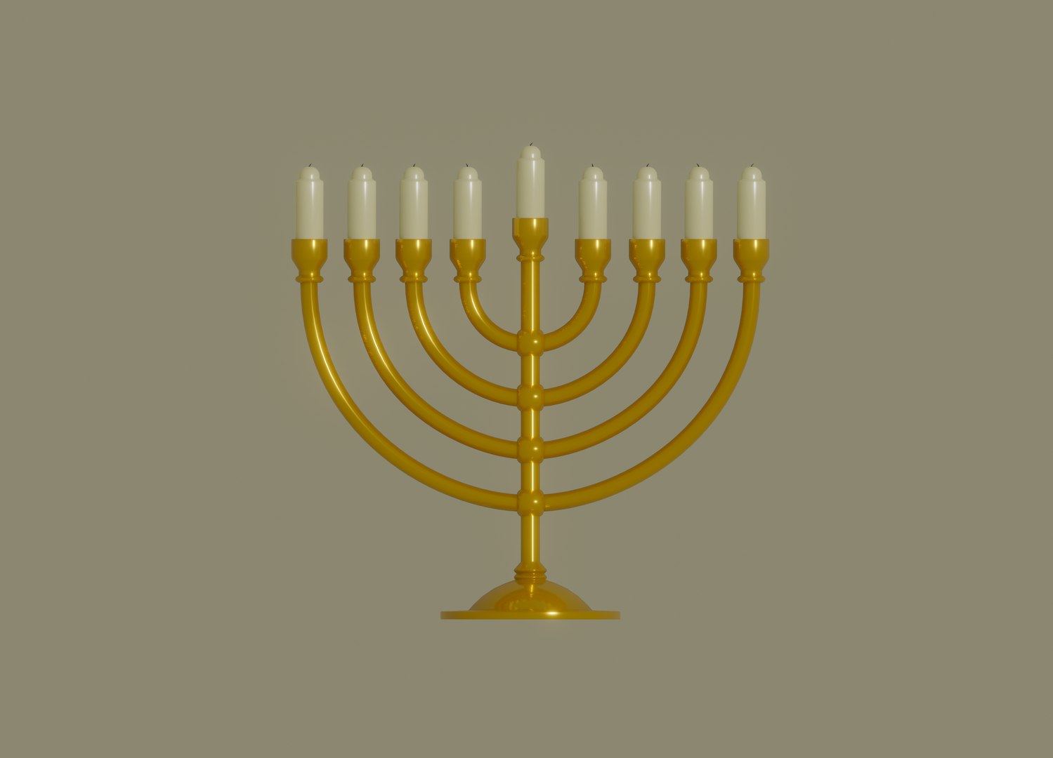 Menorah Candles Model - TurboSquid 1664607