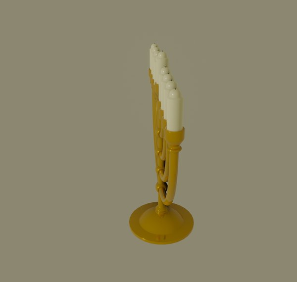 Menorah candles model - TurboSquid 1664607