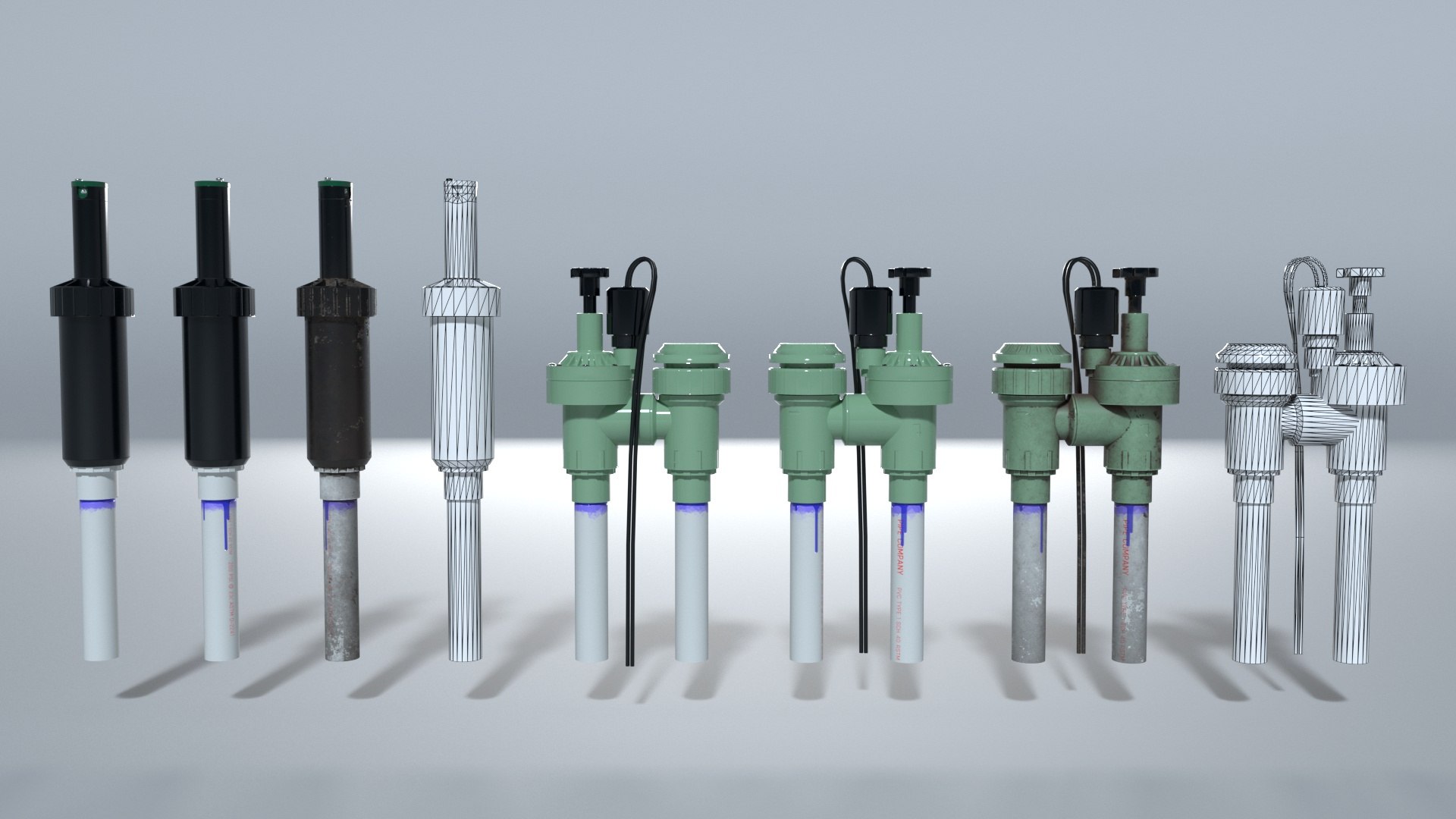 3D Automatic Sprinkler Pack Model - TurboSquid 1997733