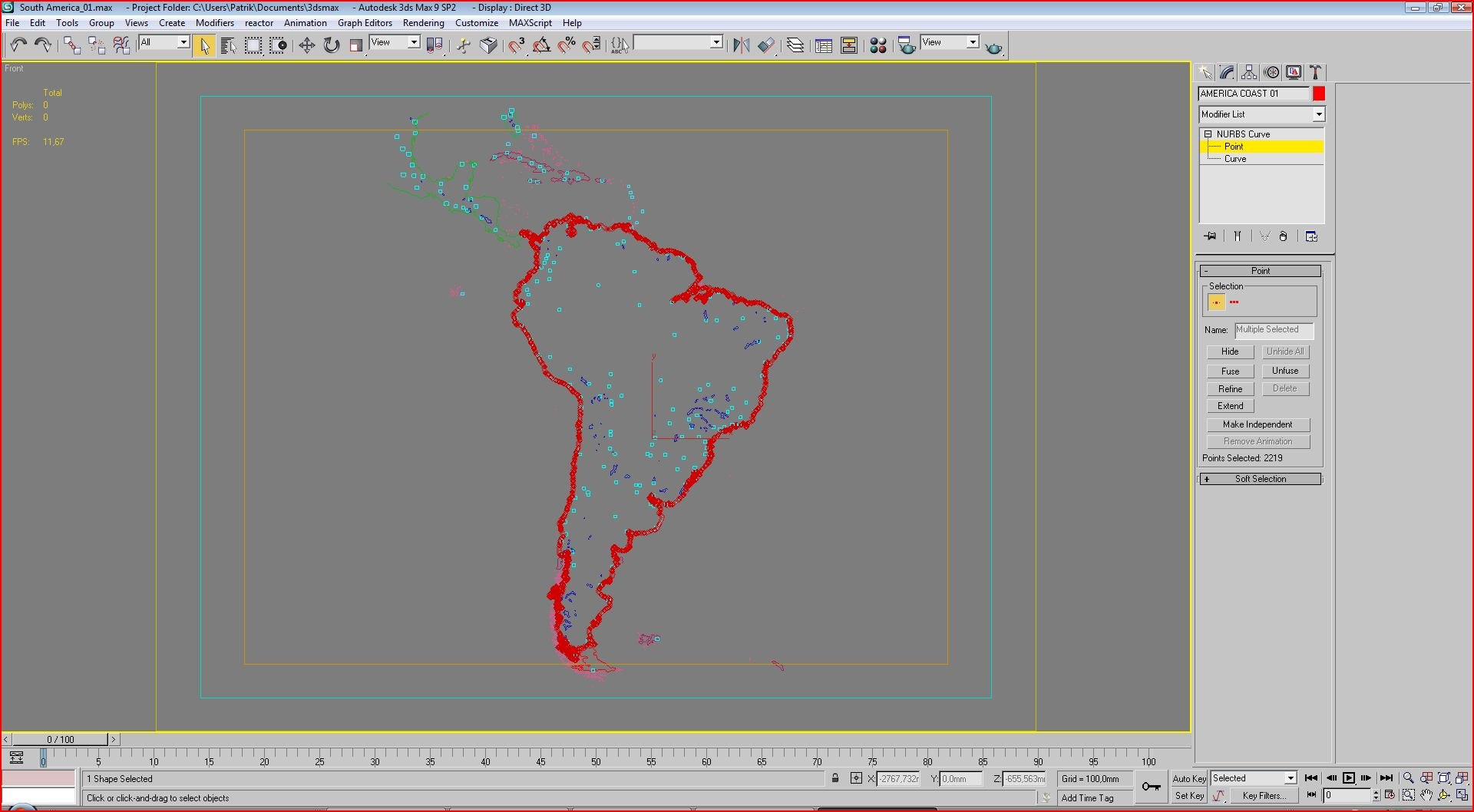 south america 3d model