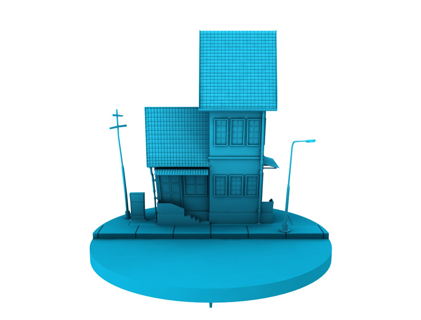 3D Distorted House Model - TurboSquid 1499699