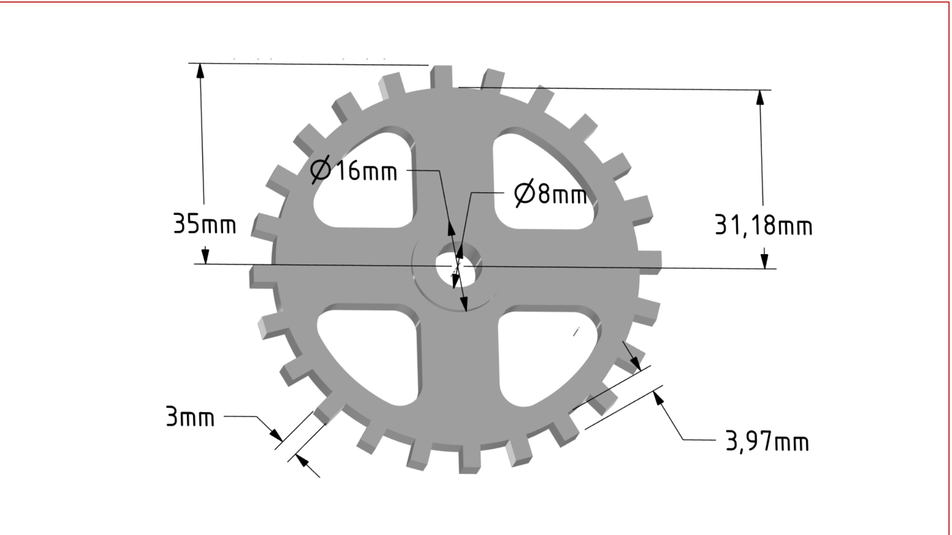 3D 24 tooth gear model - TurboSquid 1664816