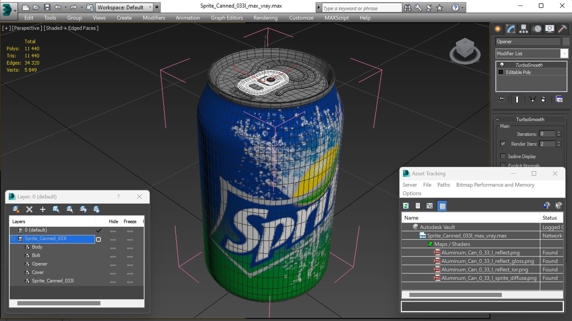 Sprite Canned 033l Model - TurboSquid 2183576