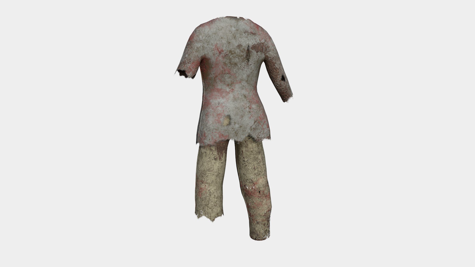 3D Zombie Clothing Color 03 - Undead Character Design Model ...