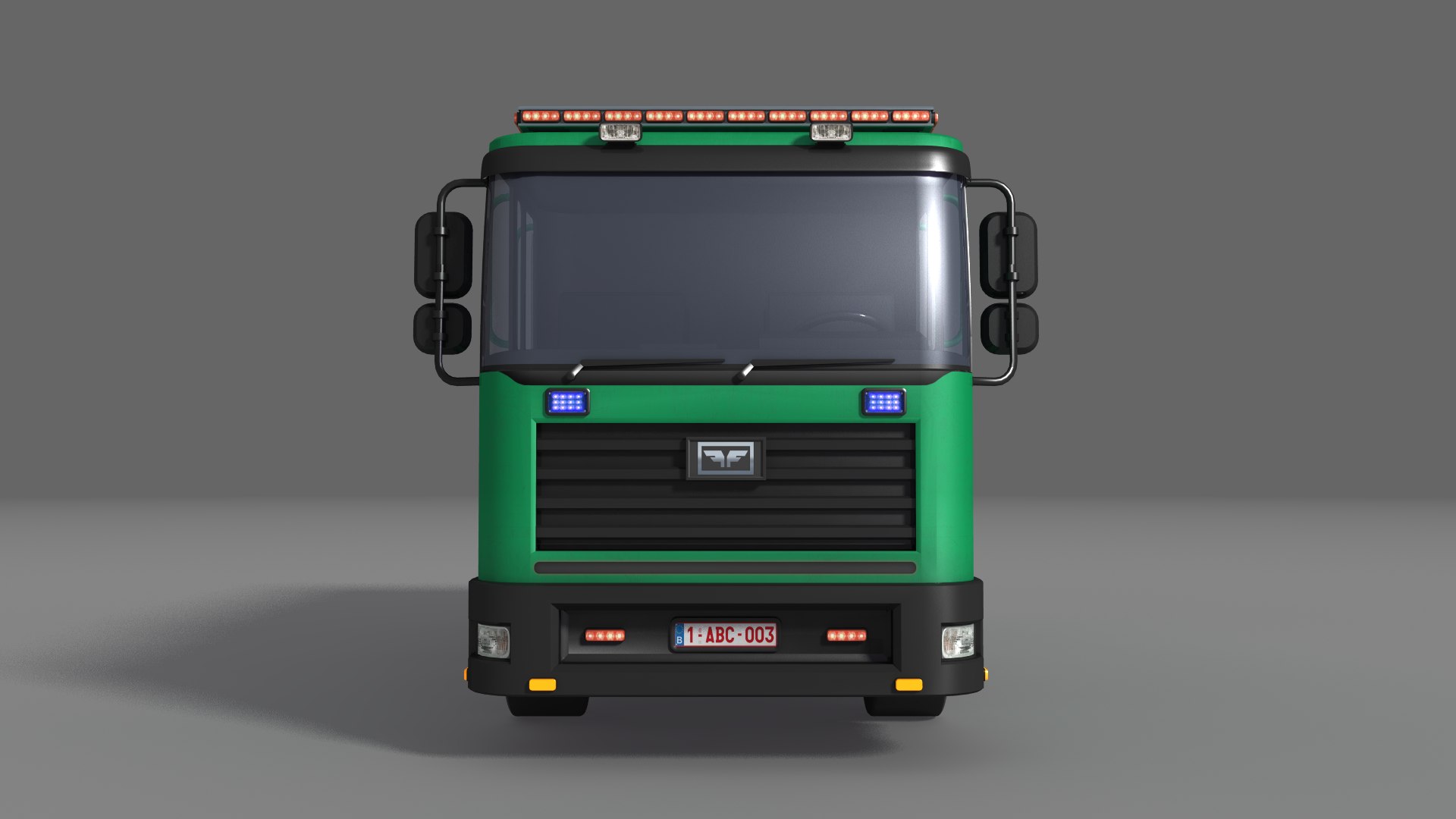 3D Model Modern Green Firetruck - TurboSquid 2190800