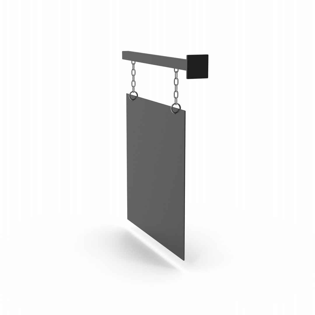 3D Wall Mount Advertising Board - TurboSquid 2056937