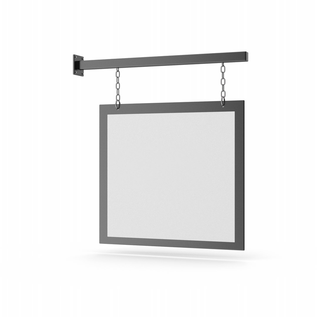 3D Wall Mount Advertising Board - TurboSquid 2056937