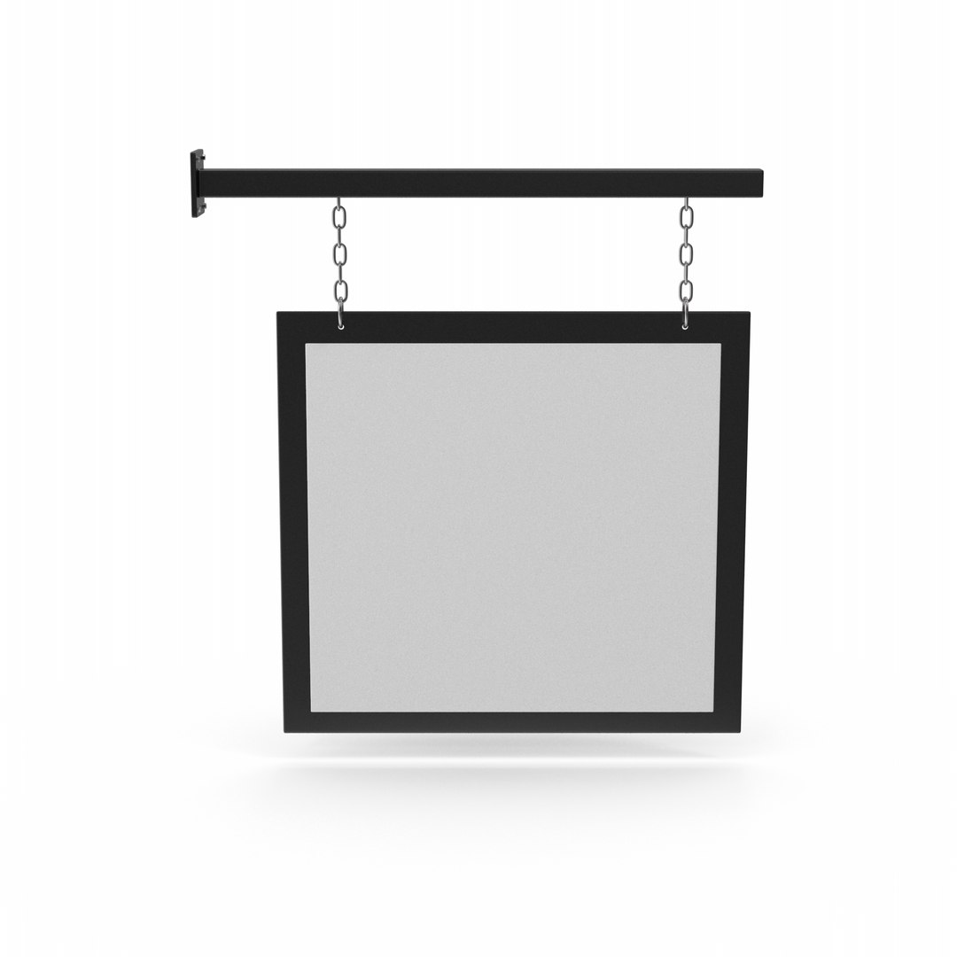 3D Wall Mount Advertising Board - TurboSquid 2056937