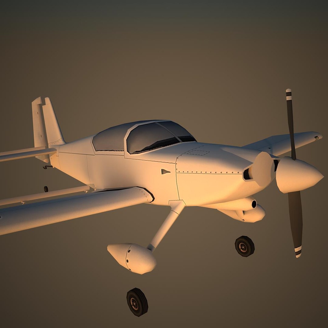 Van Aircraft Low-poly 3d Model