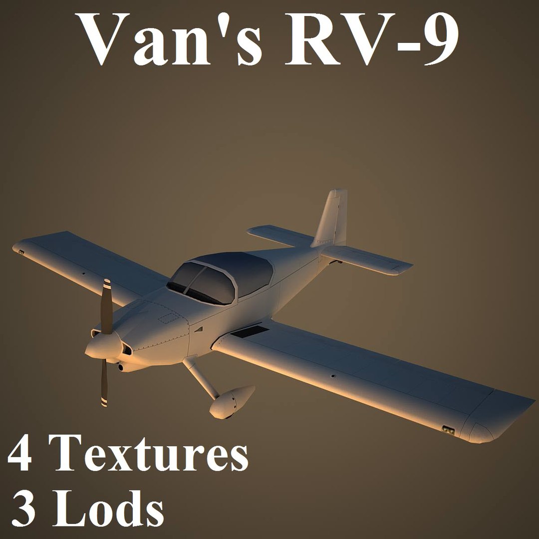 Van Aircraft Low-poly 3d Model