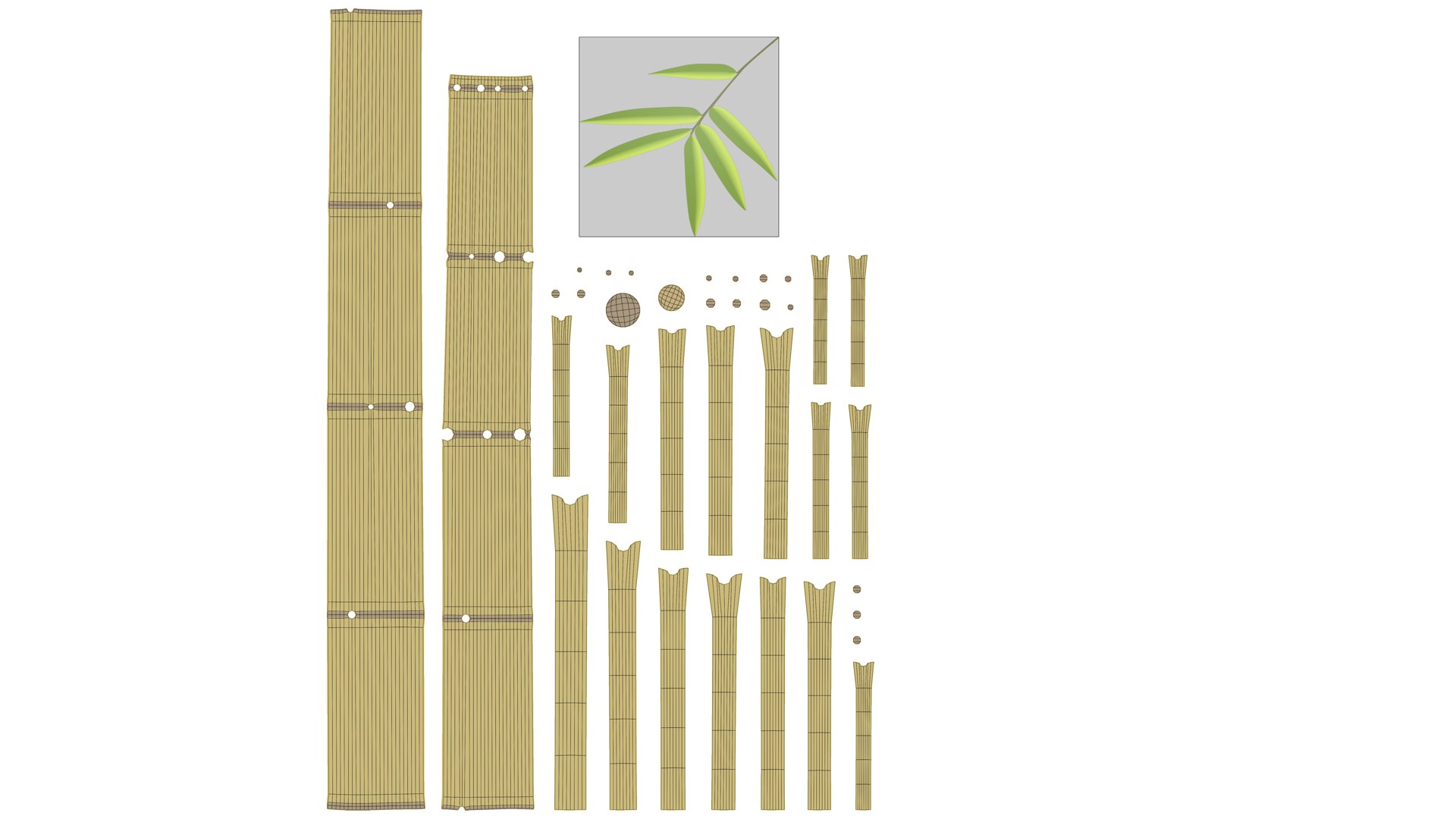 3D Bamboo Model - TurboSquid 2226553