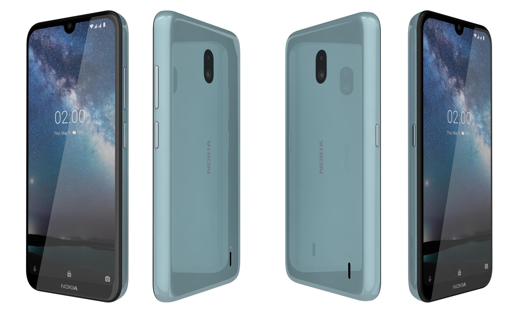 Nokia 2 blue 3D model - TurboSquid 1421853