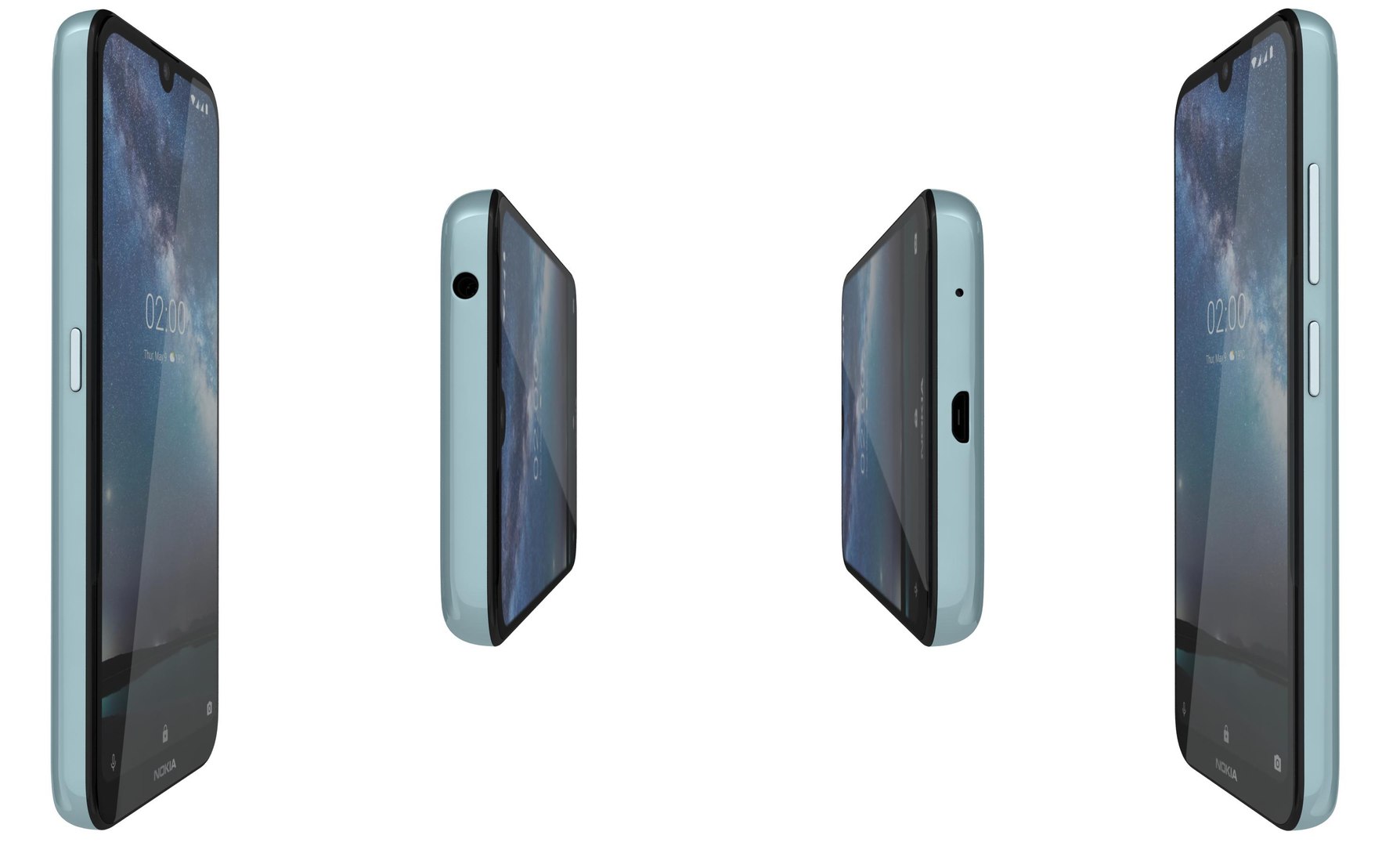 Nokia 2 blue 3D model - TurboSquid 1421853