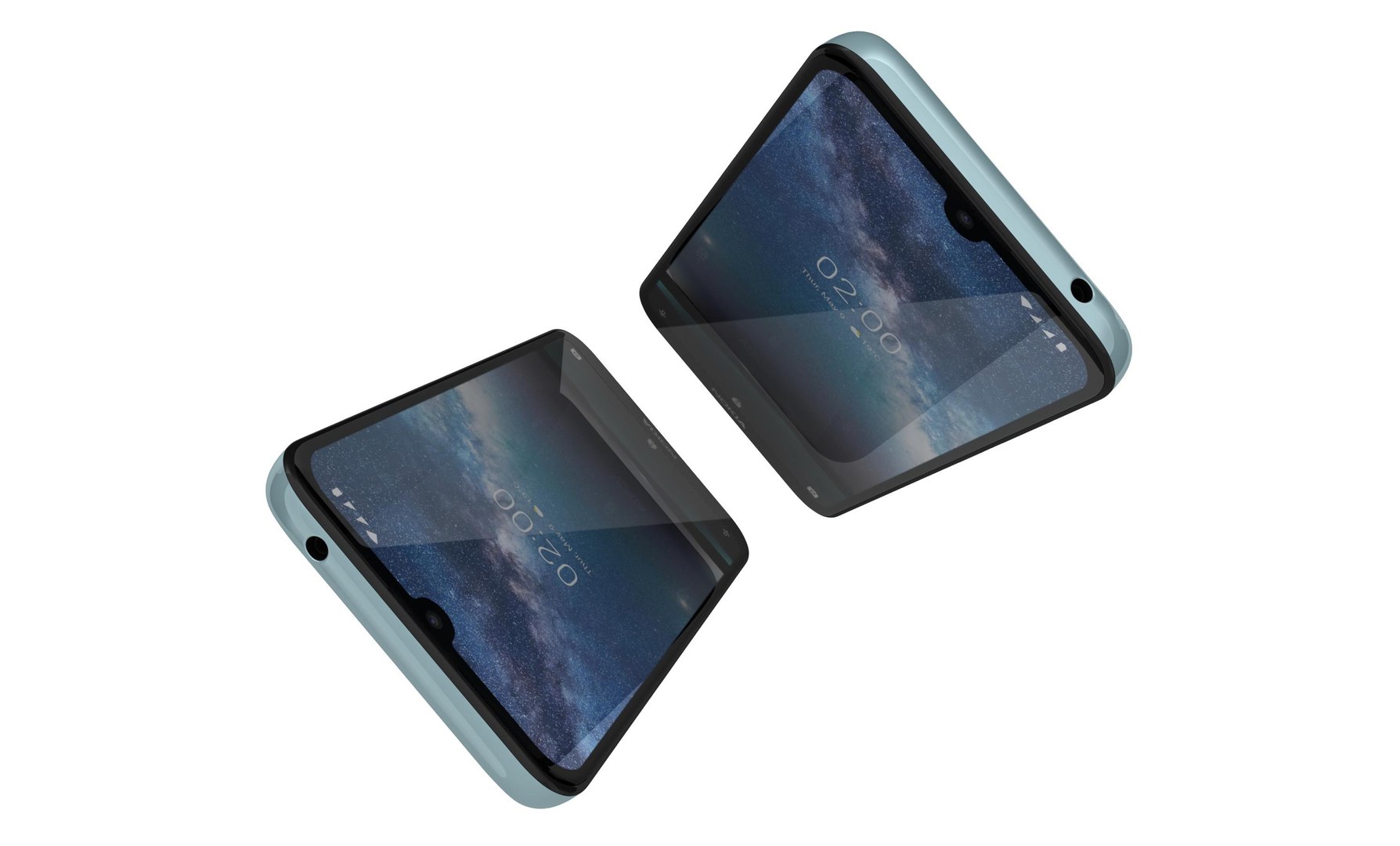 Nokia 2 blue 3D model - TurboSquid 1421853