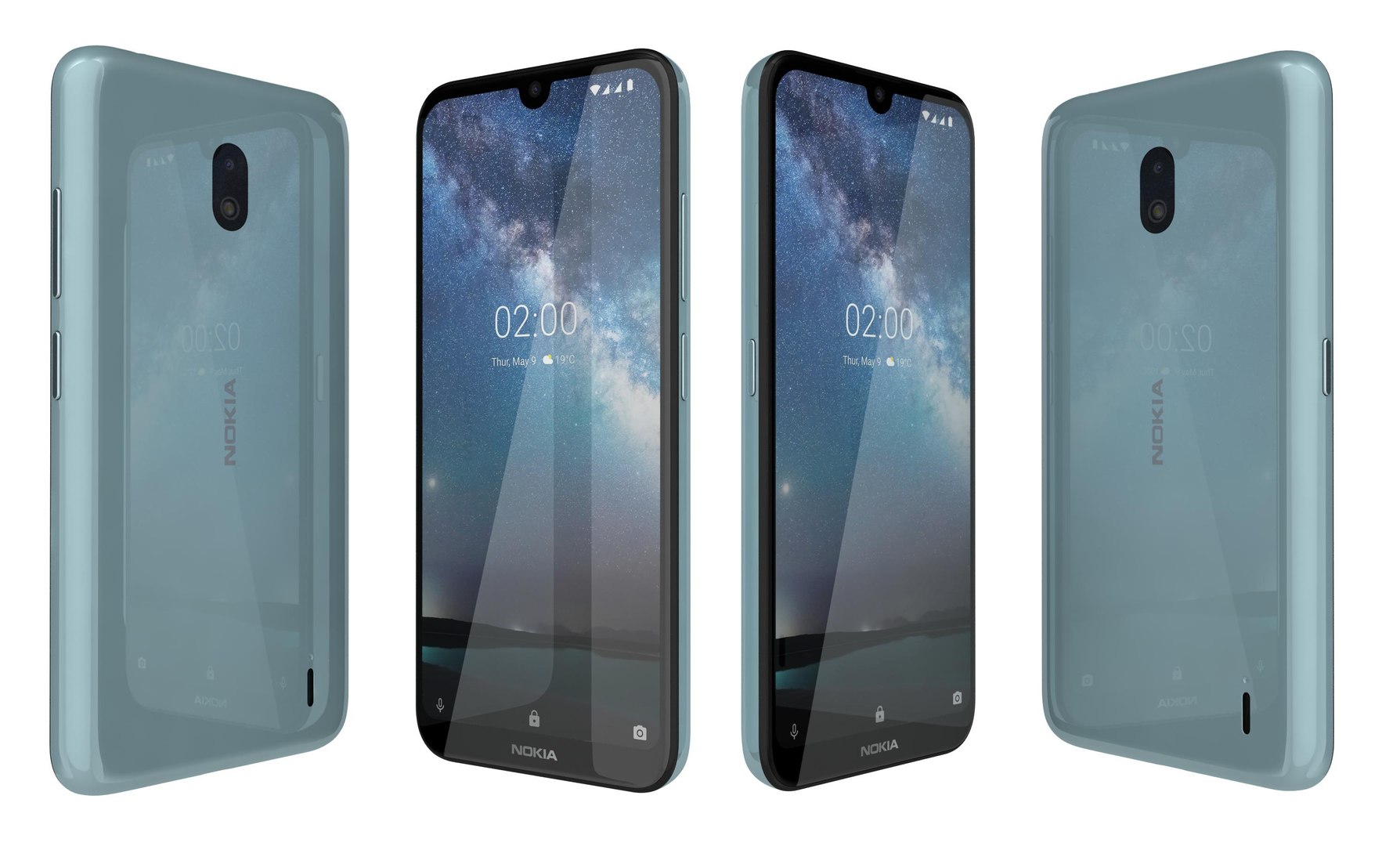 Nokia 2 blue 3D model - TurboSquid 1421853