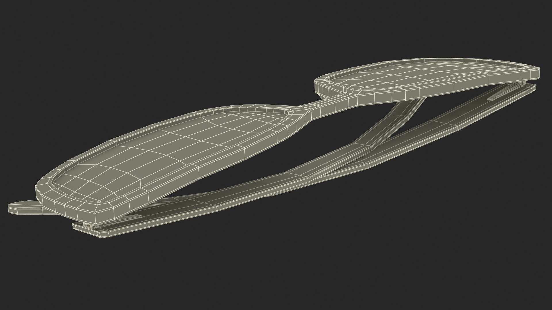 Black Optical Square Glasses Folded 3D - TurboSquid 2140975