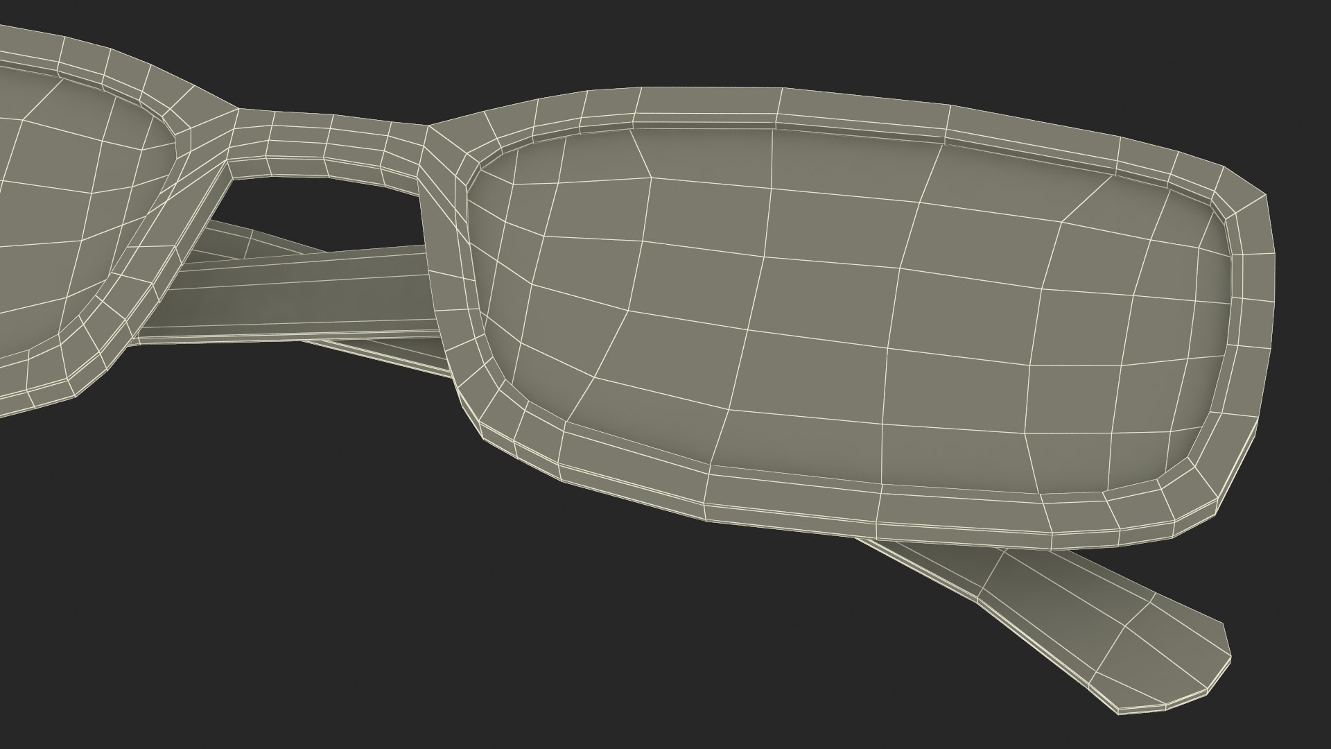 Black Optical Square Glasses Folded 3D - TurboSquid 2140975