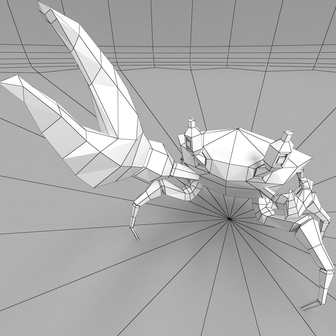 Low-poly cartoon crab 3D model - TurboSquid 1358205