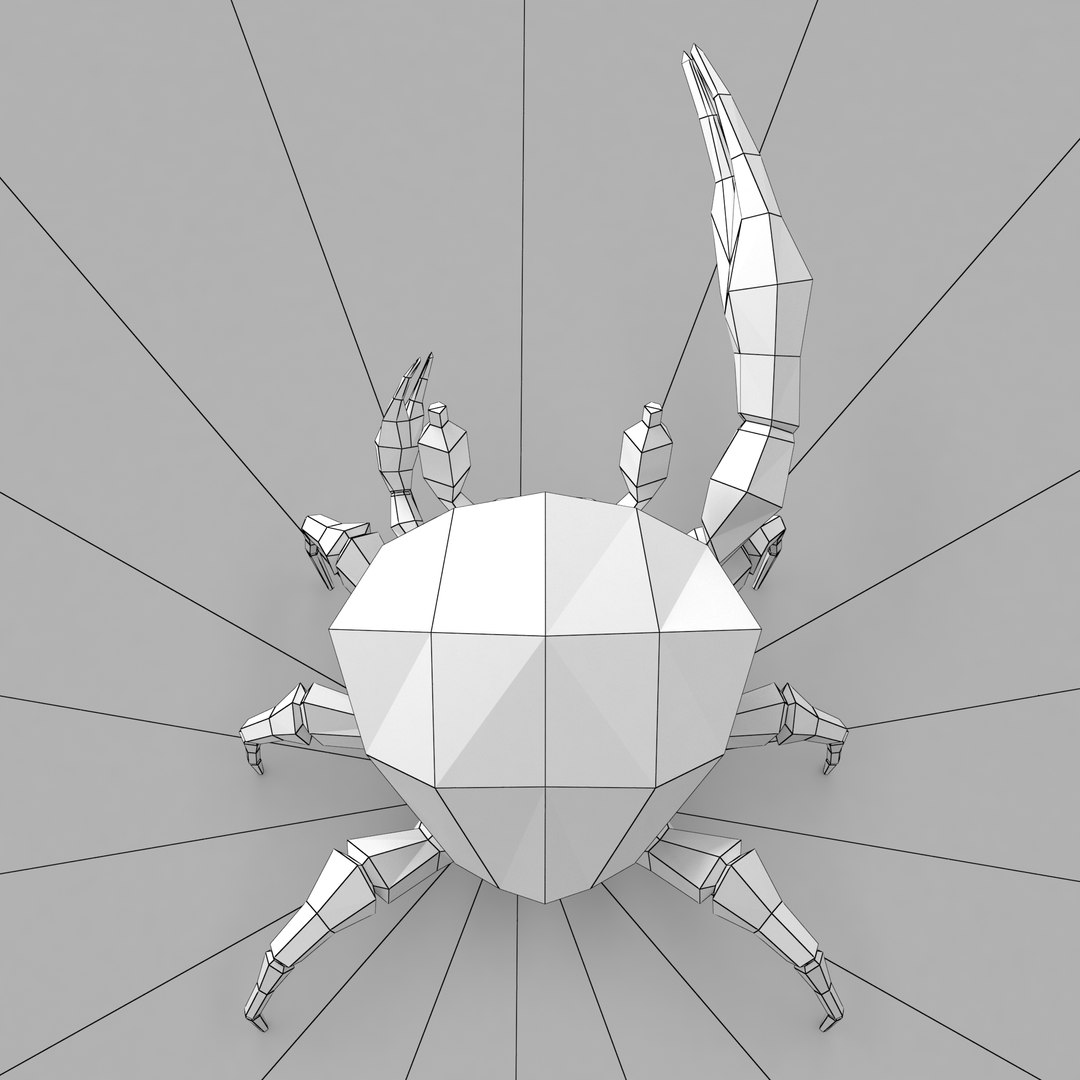 Low-poly cartoon crab 3D model - TurboSquid 1358205