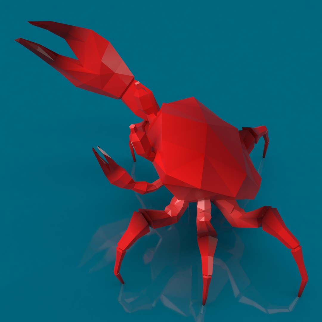 Low-poly cartoon crab 3D model - TurboSquid 1358205