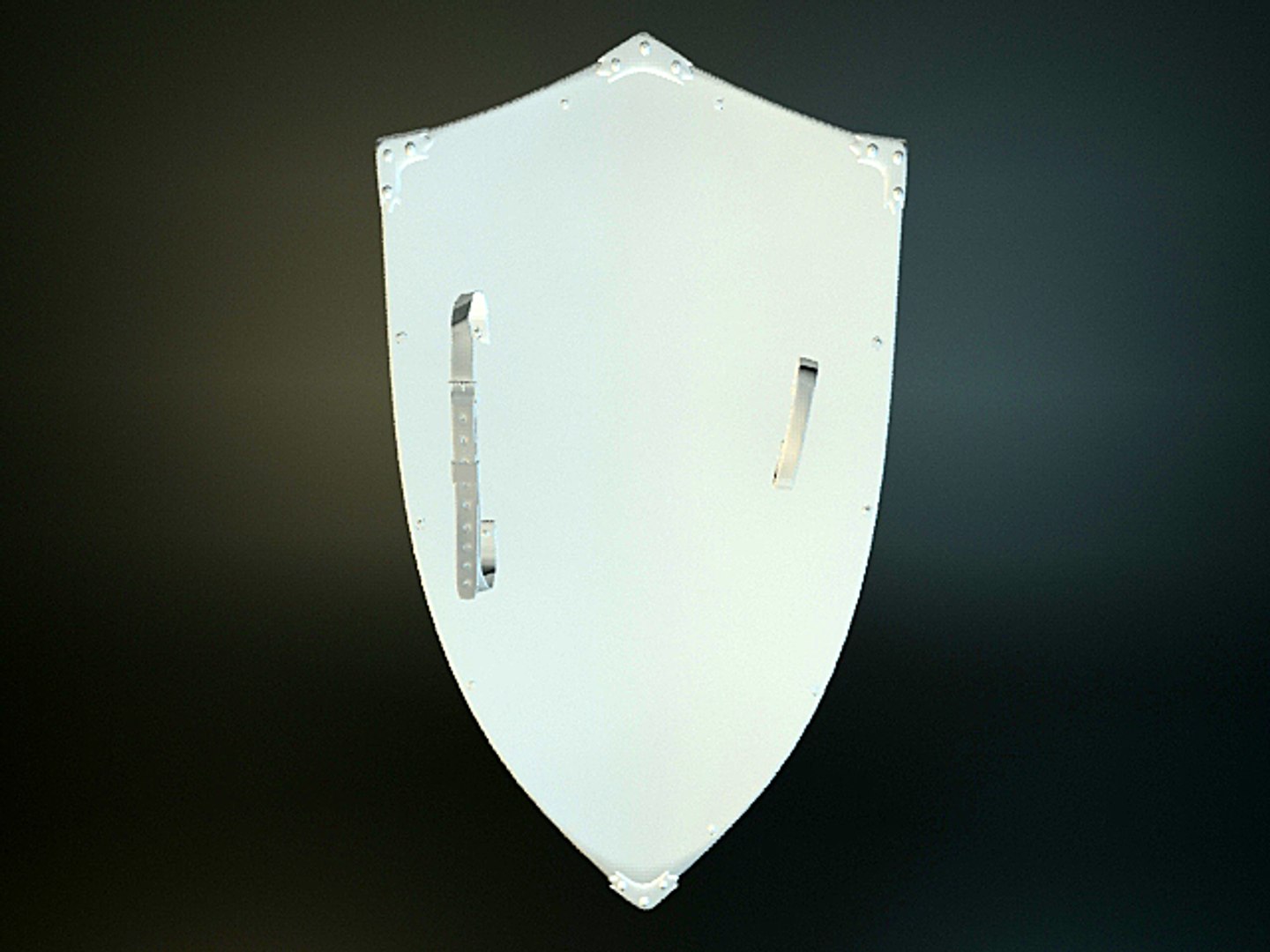 shield charlemagne polished 3d model