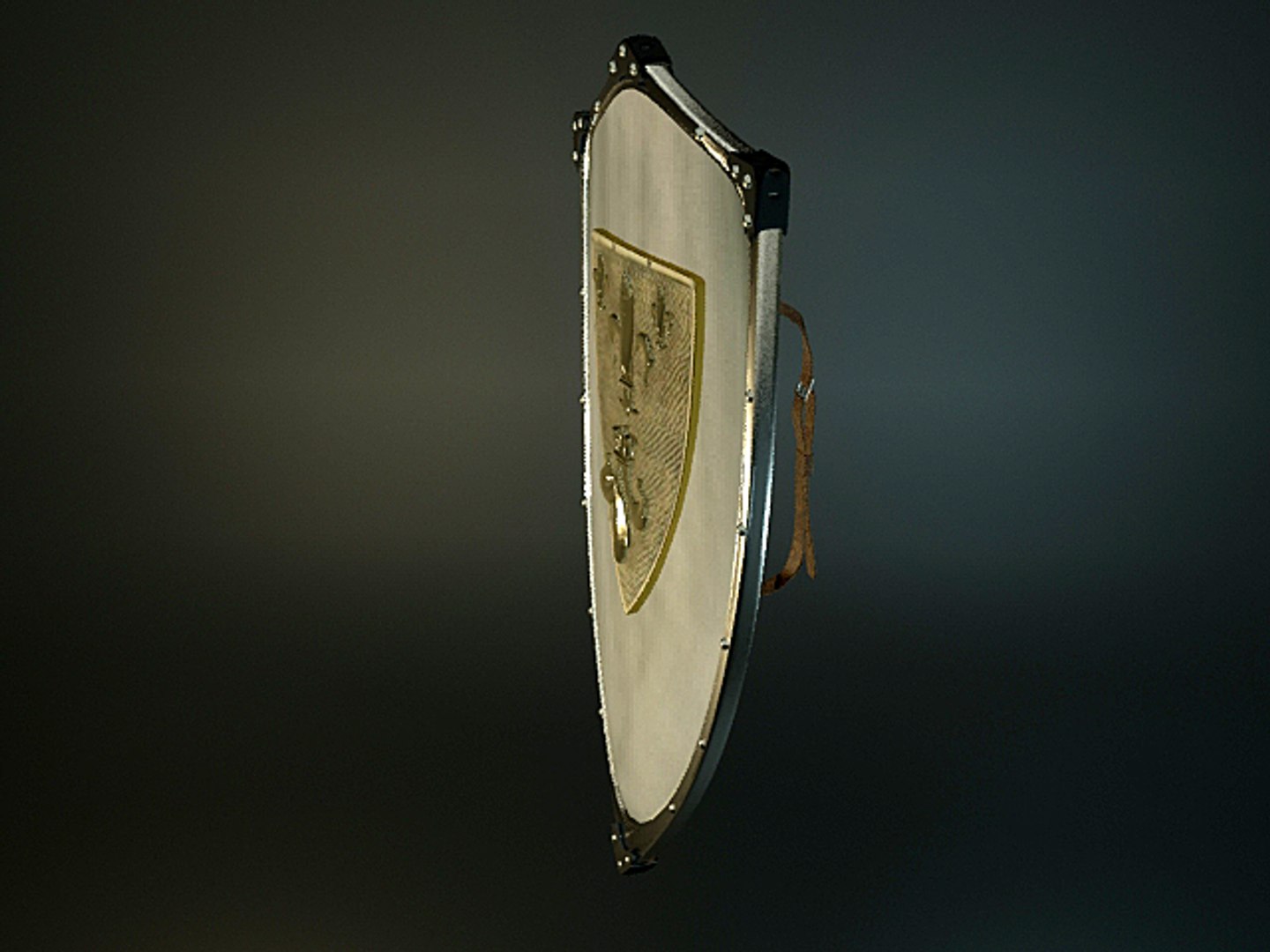 shield charlemagne polished 3d model