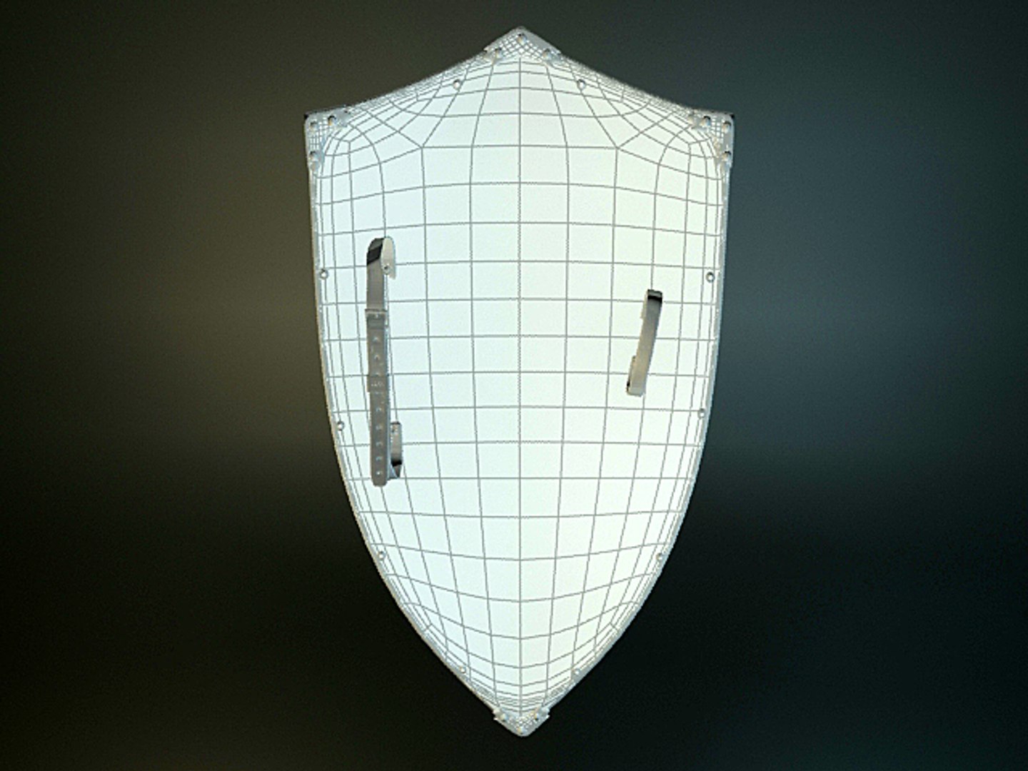 shield charlemagne polished 3d model