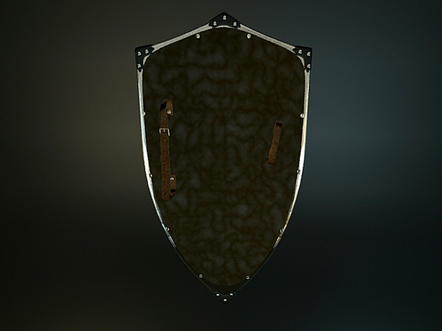 shield charlemagne polished 3d model