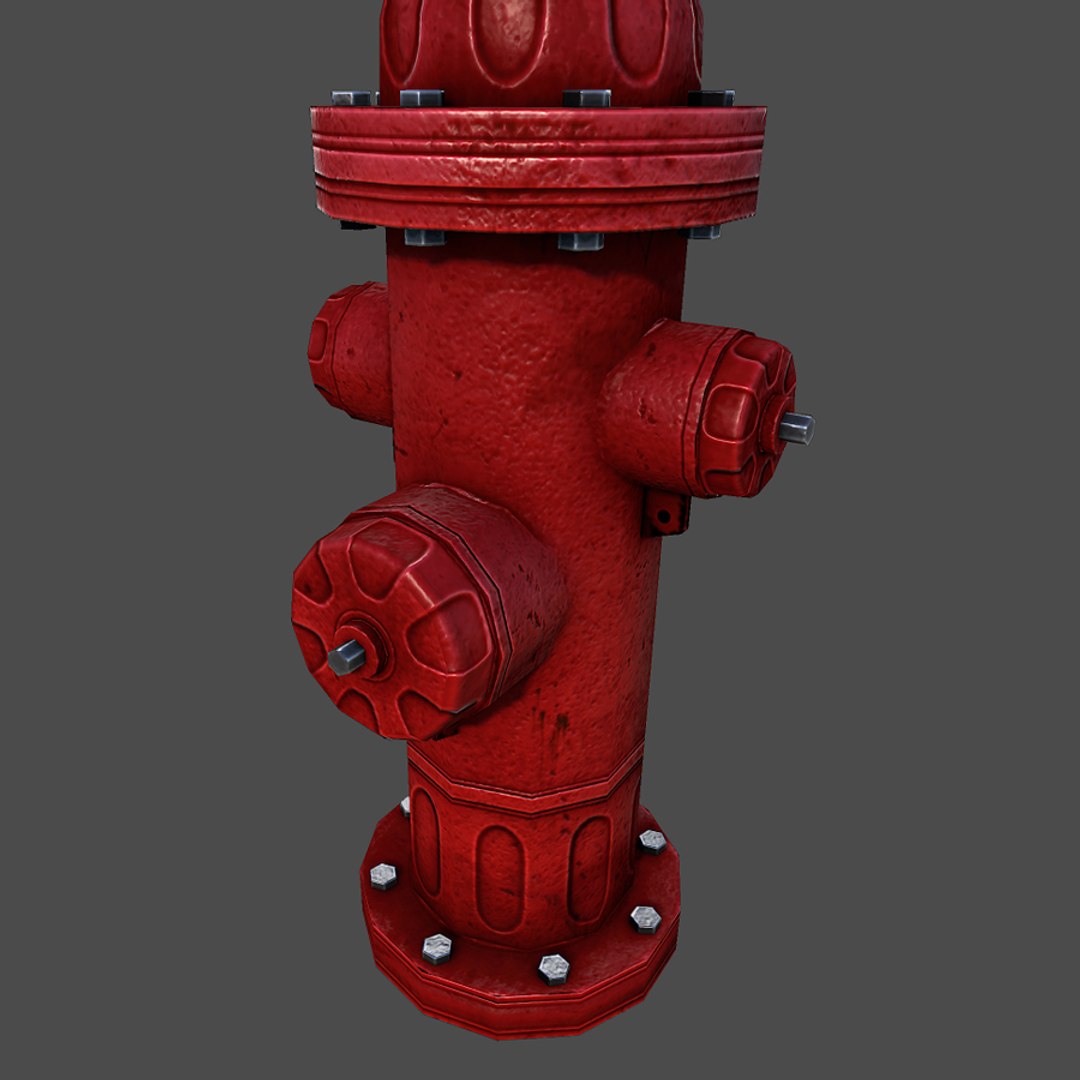 3d model hydrant street urban