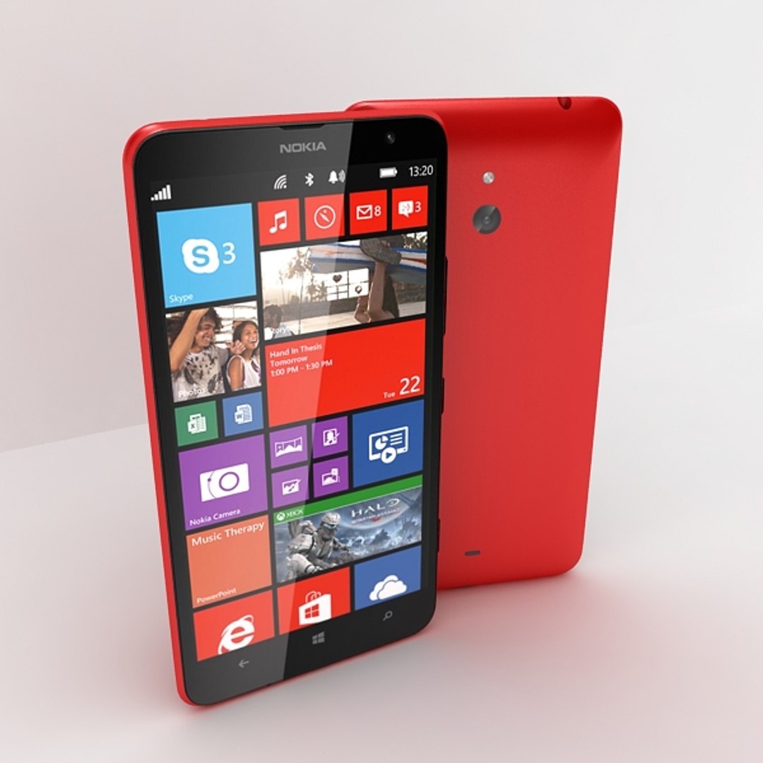 3d nokia lumia 1320 model