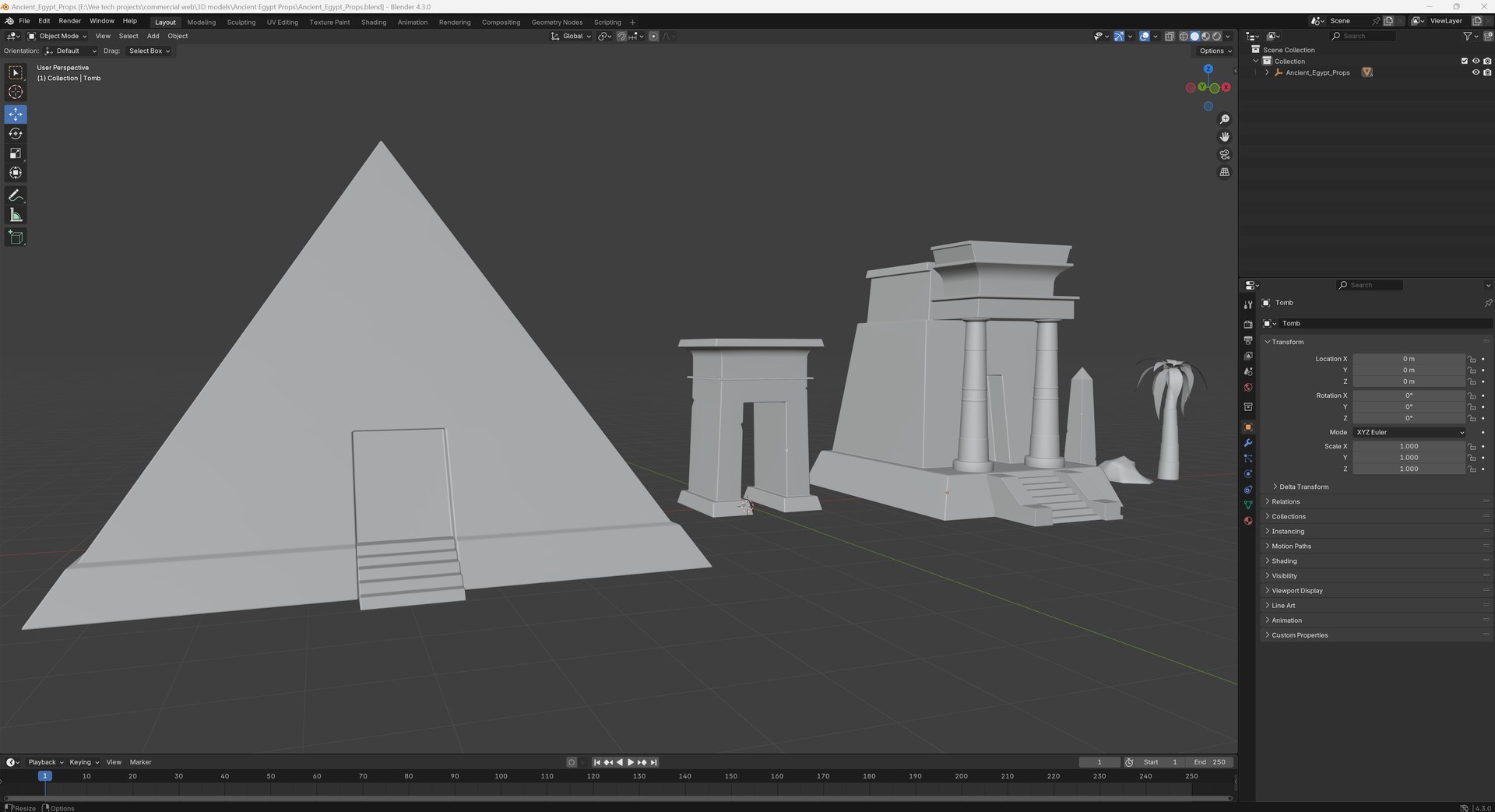 3D Ancient Egypt Props MAYA And BLENDER Model - TurboSquid 2343780