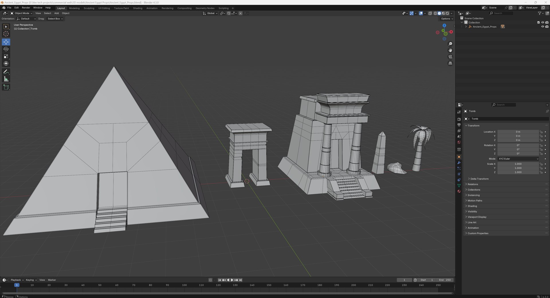 3D Ancient Egypt Props MAYA And BLENDER Model - TurboSquid 2343780