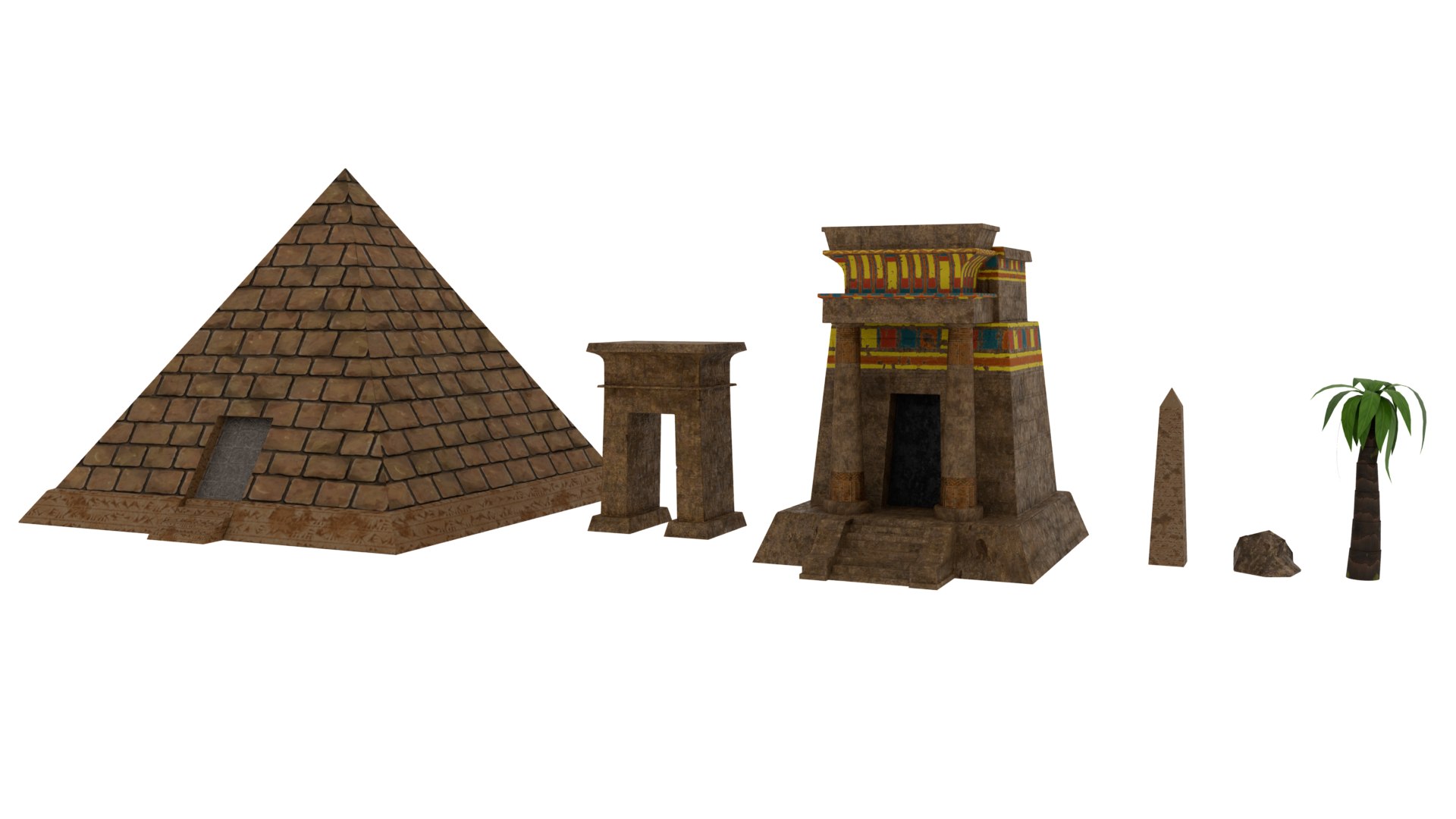3D Ancient Egypt Props MAYA And BLENDER Model - TurboSquid 2343780
