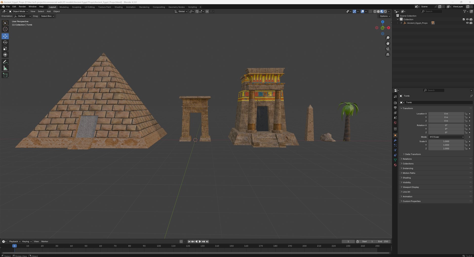 3D Ancient Egypt Props MAYA And BLENDER Model - TurboSquid 2343780