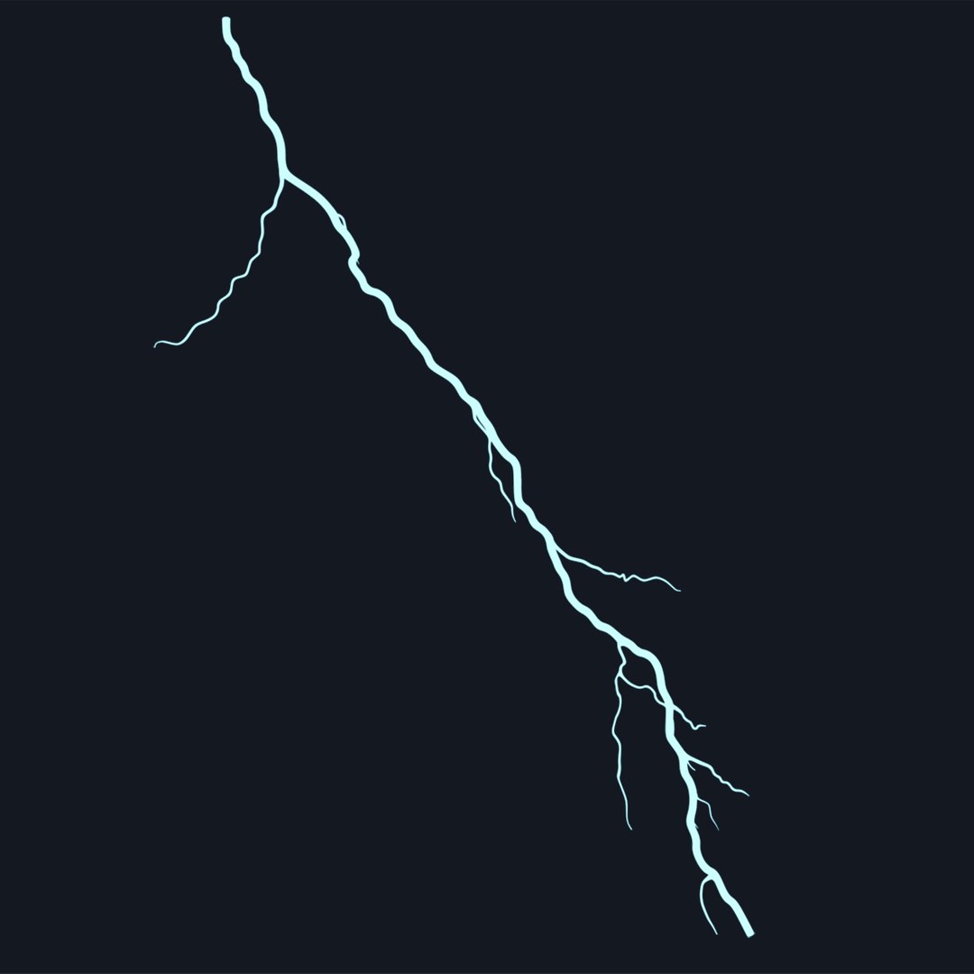 3D Cartoon Lightning - TurboSquid 2288080