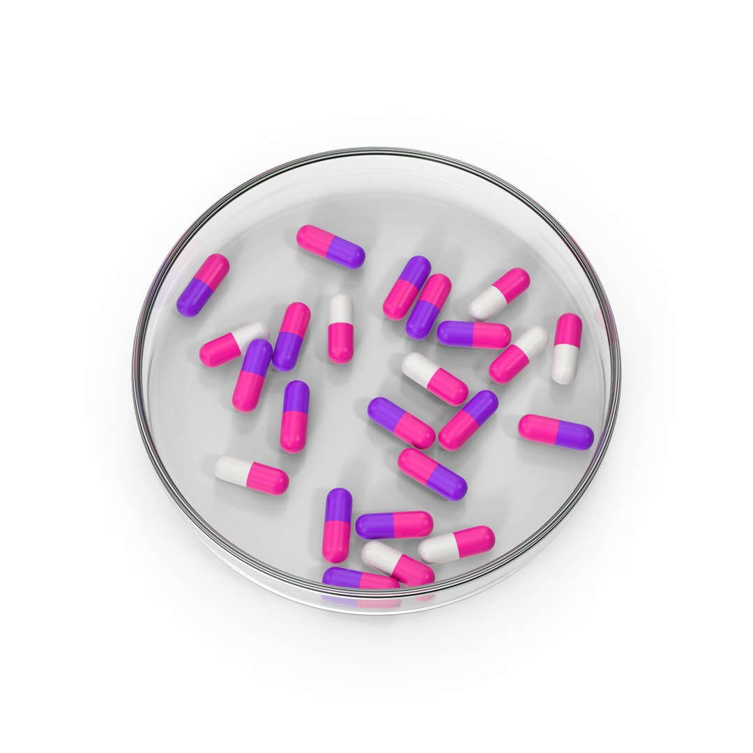 Petri Dish With Pill Capsules Model - TurboSquid 1925323