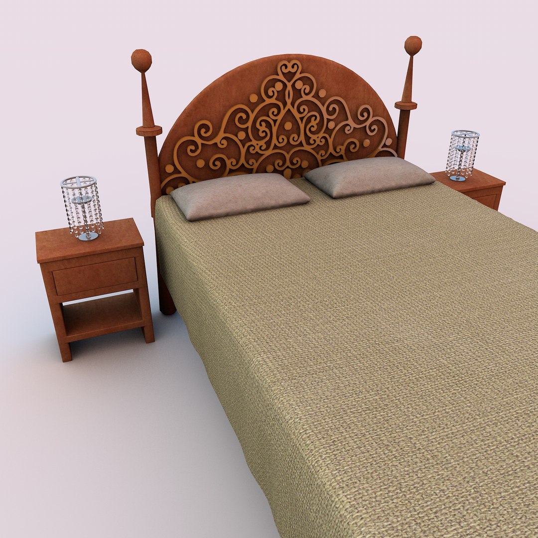 3d model of classic bed