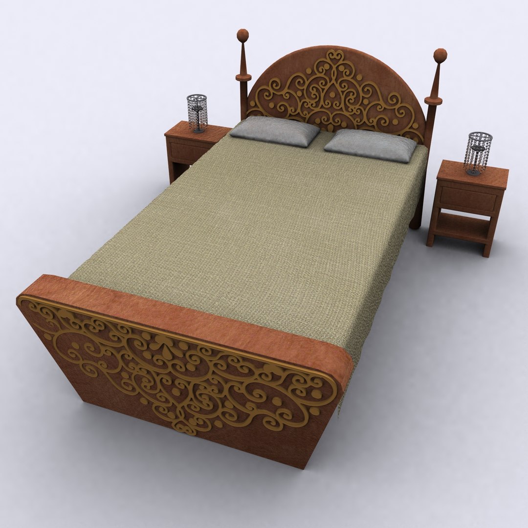3d model of classic bed