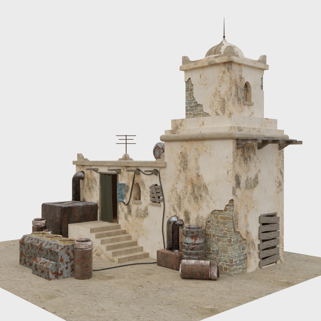 Post Apocalyptic Building01 3D Model - TurboSquid 1883326