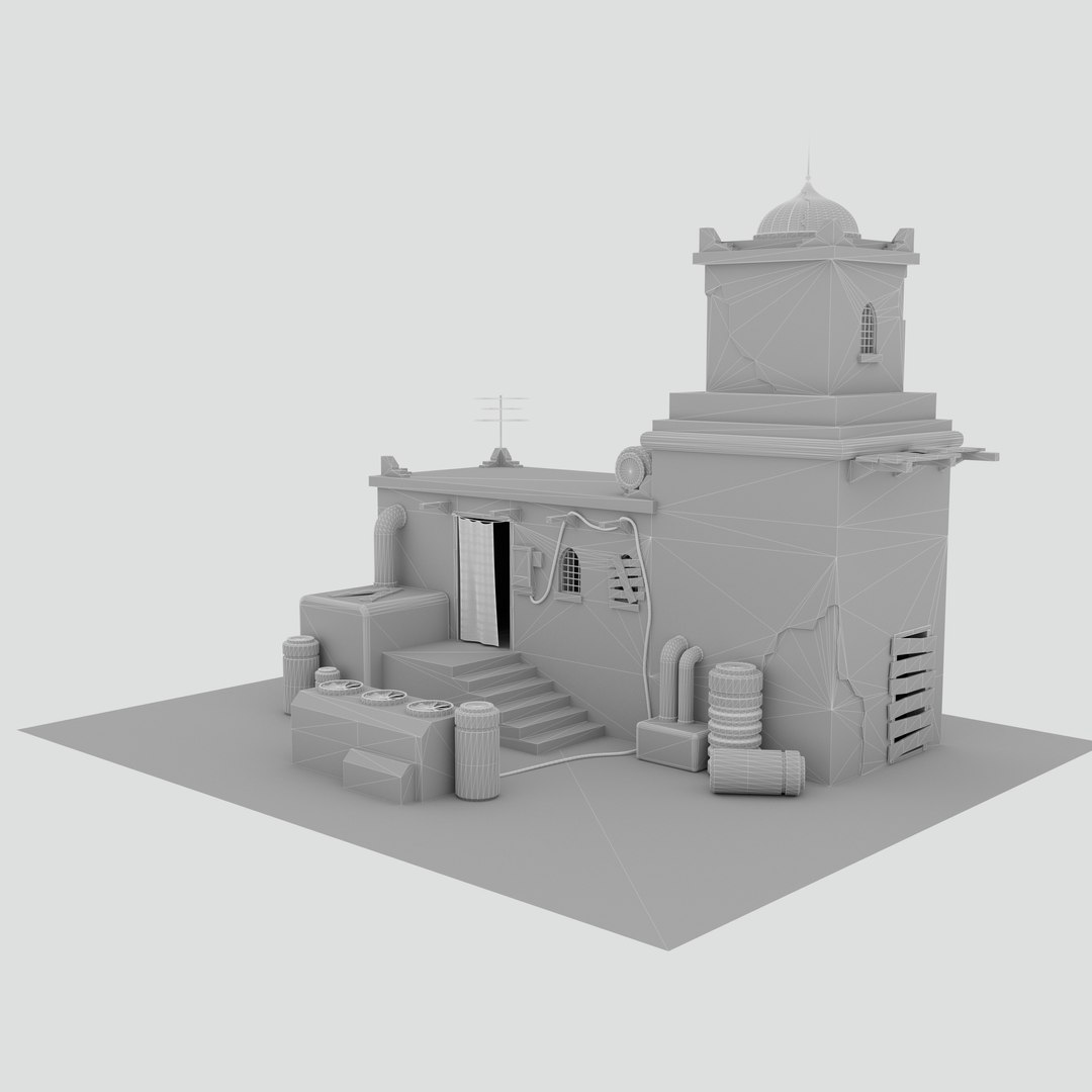 Post Apocalyptic Building01 3D Model - TurboSquid 1883326