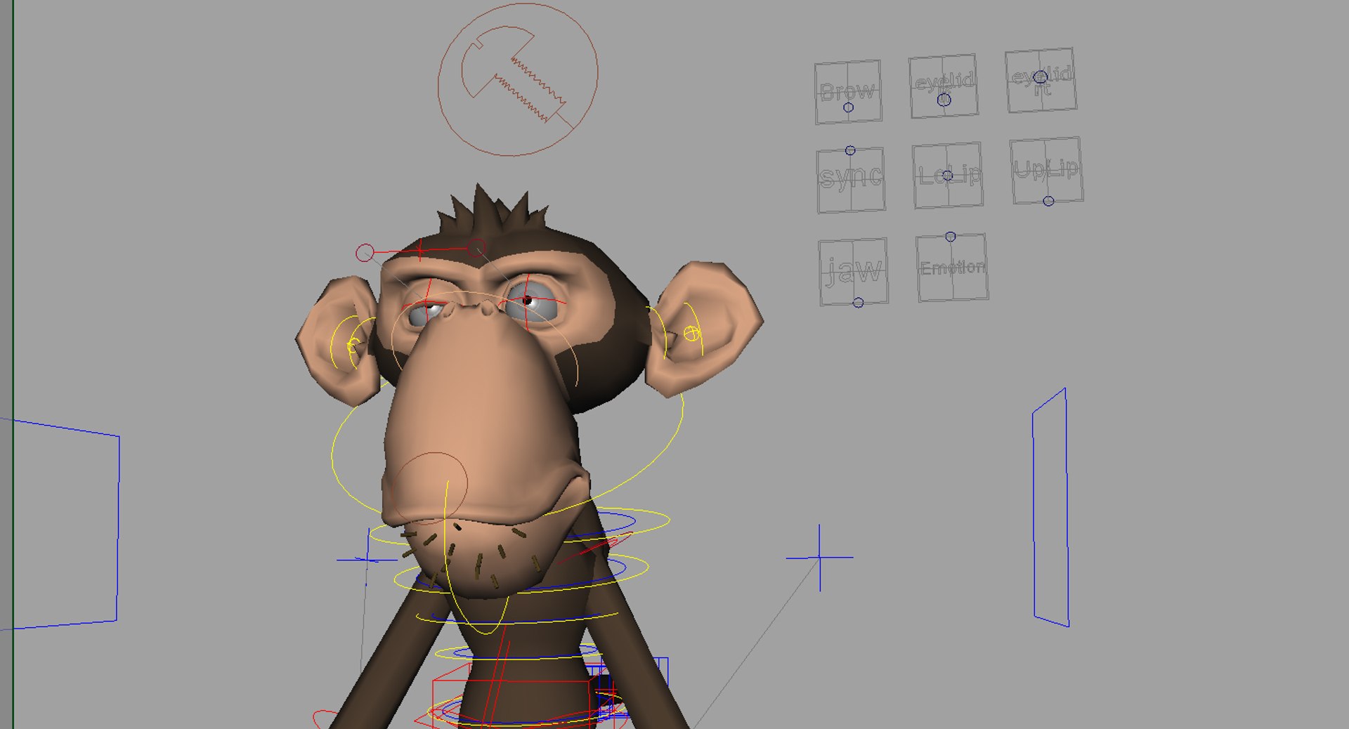 Monkey Cartoon Rigged Shape 3D Model - TurboSquid 1495445