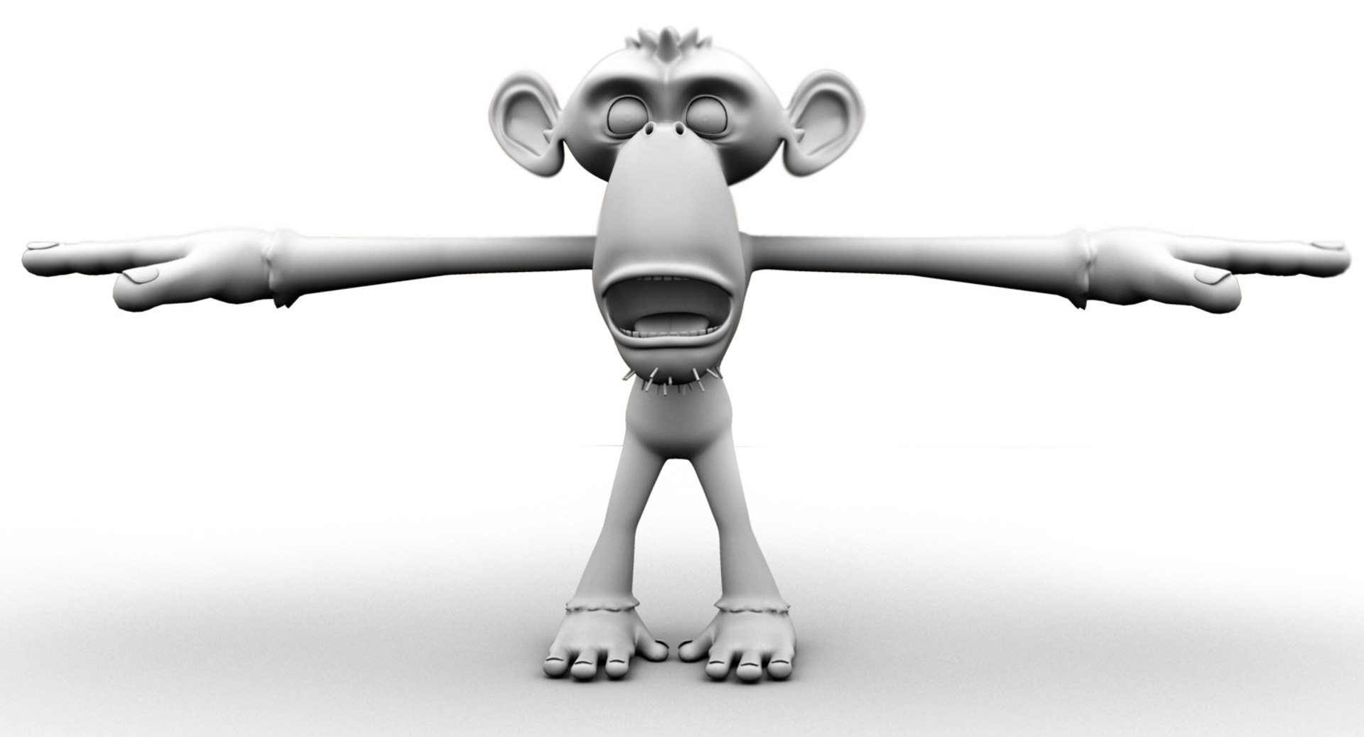 Monkey Cartoon Rigged Shape 3D Model - TurboSquid 1495445