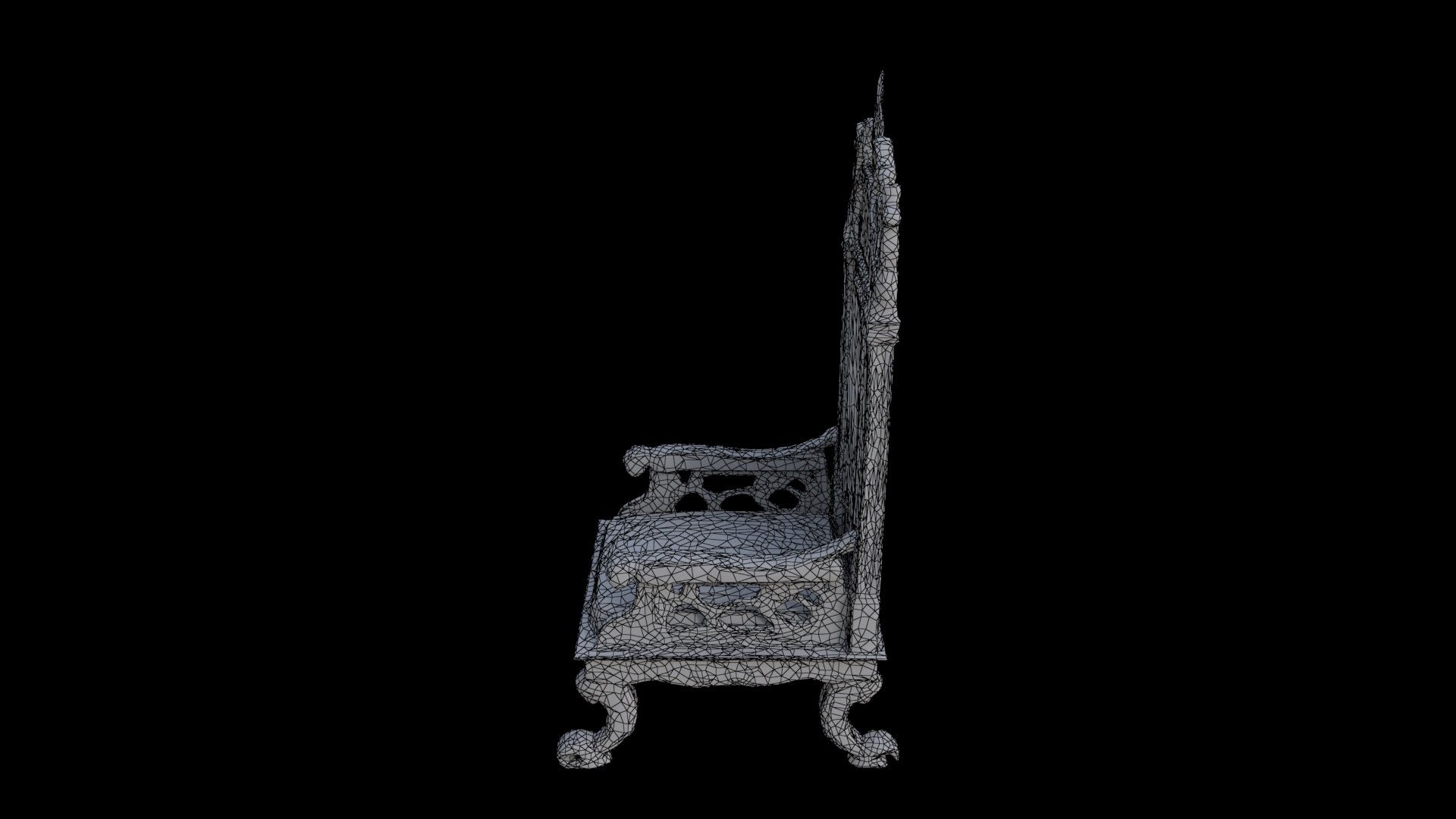 Gilded Throne Chair Model - TurboSquid 2327278